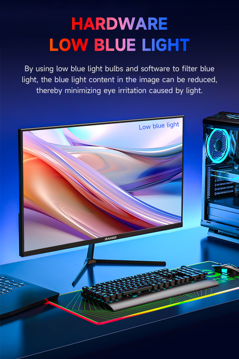 JEAANSP Monitor PC 24 Inch Borderless 75HZ 1080P LED Flat Computer ...