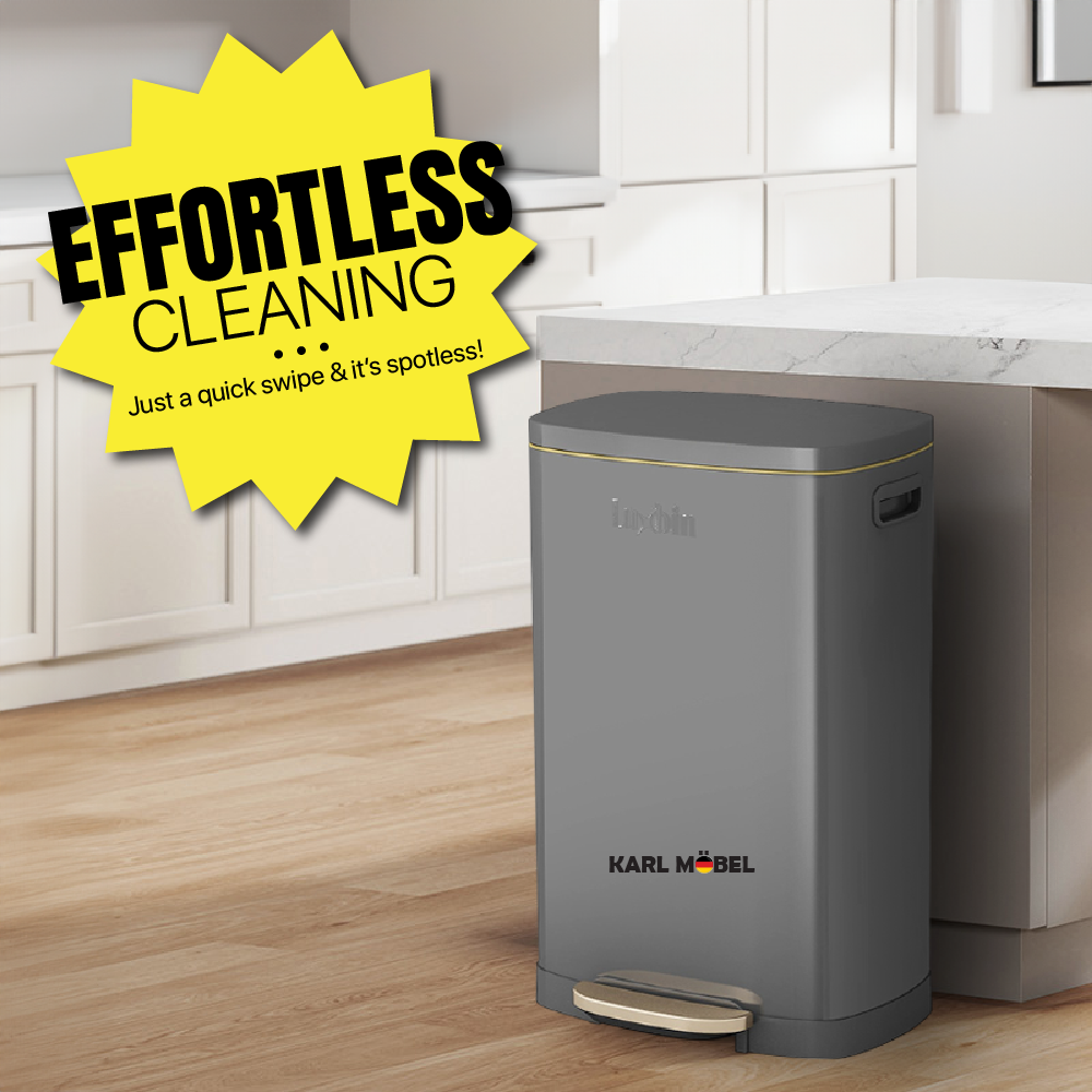 Luxbin™ Dustbin kitchen 50L Tong sampah bertutup besar Rubbish bin ...