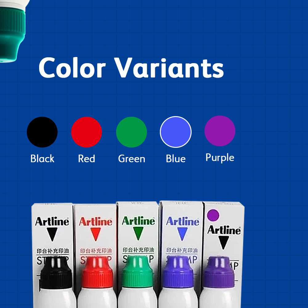 Artline Stamp Pad Refill Ink 5 Colours (50ml) | Shopee Malaysia