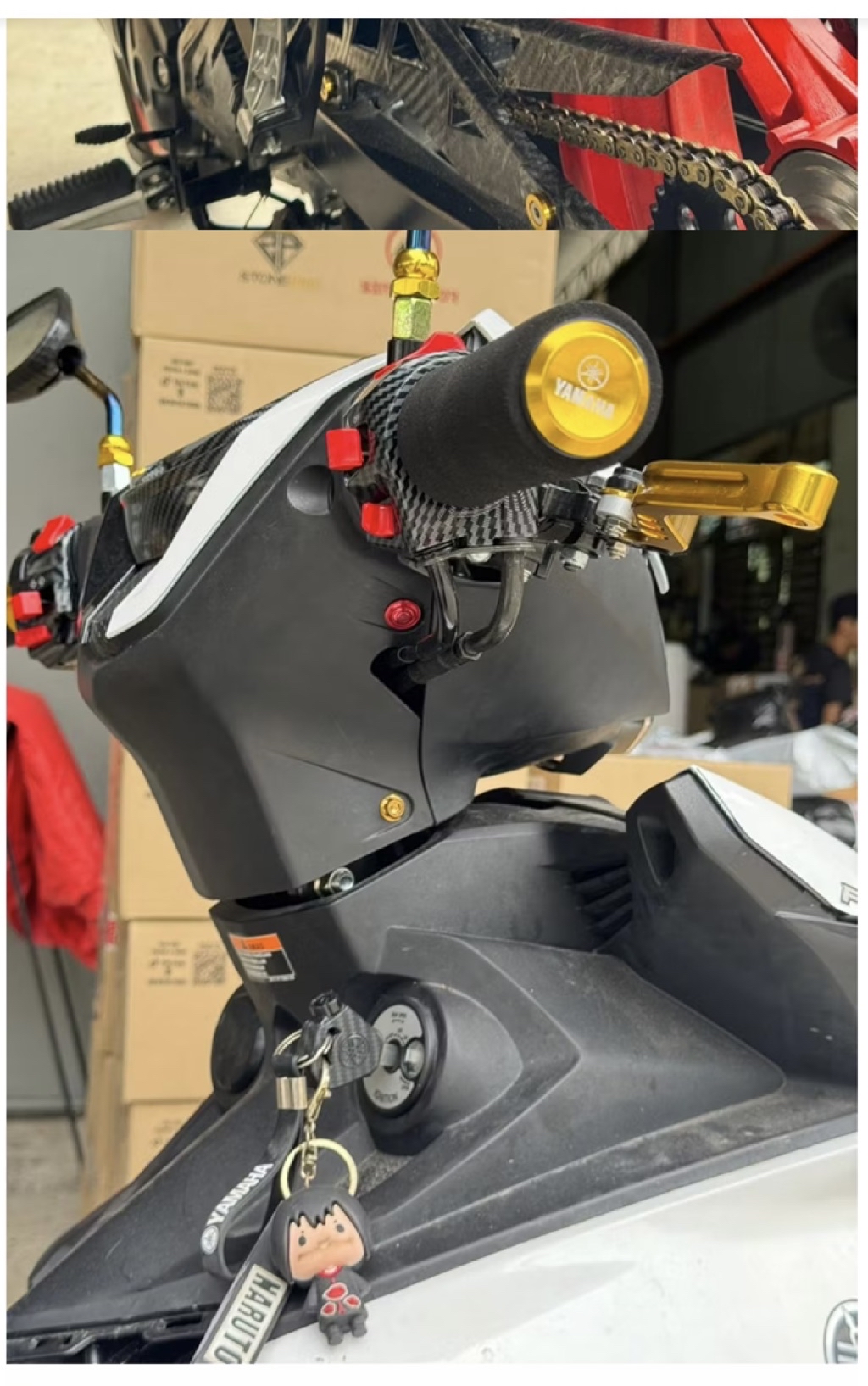 CNC Alloy Screw Cover Set Body Clip Rivet Universal XMAX Y15 RS150 NVX ...