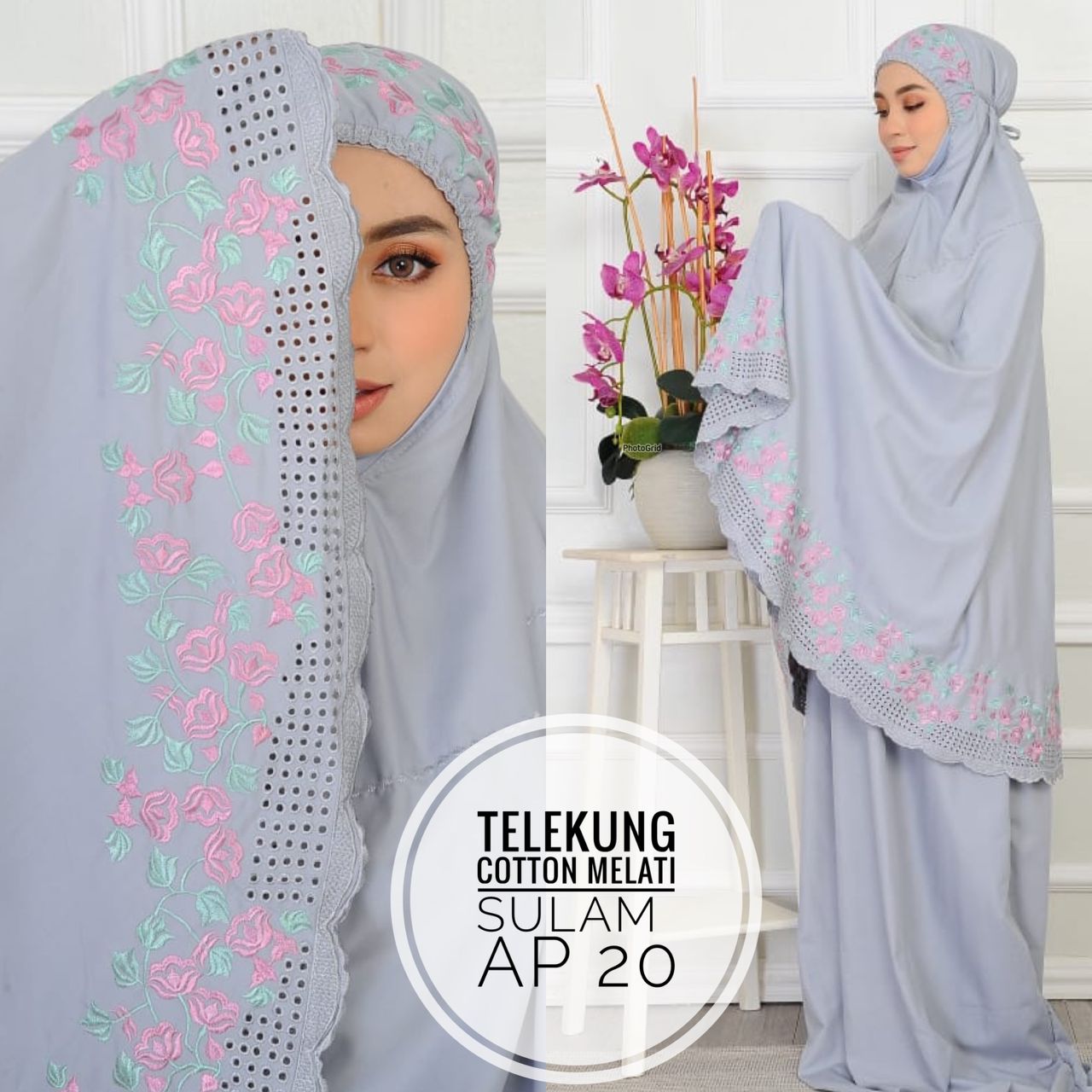 Telekung Cotton sulam telekung kerawang Fashion Baru Telekung Mura ...