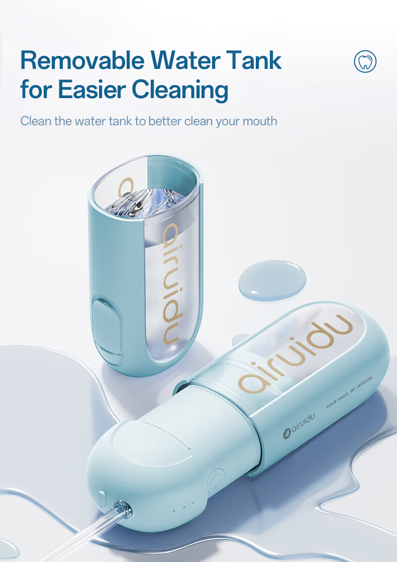 Airuidu CF560 Portable Water Flosser 150ML Oral Irrigator 3 Speed ...