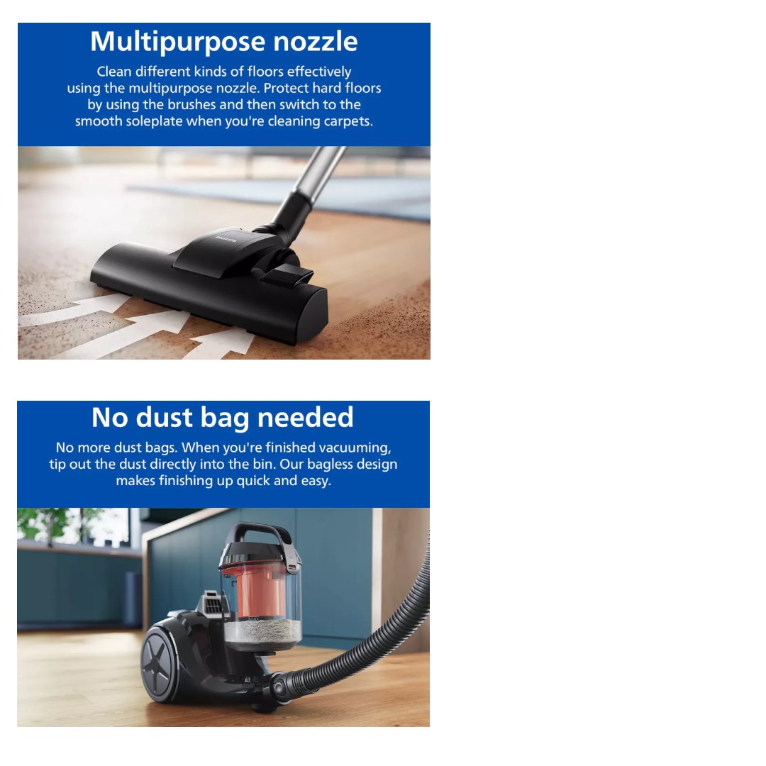 PHILIPS Bagless Vacuum 1000 Series - XB1042 | Shopee Malaysia