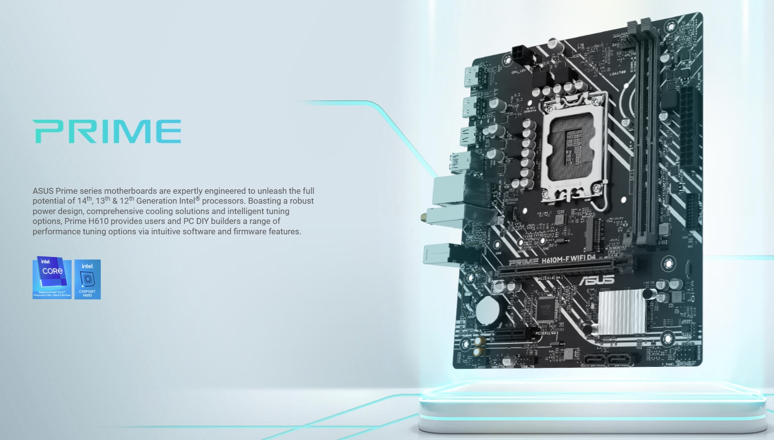 ASUS H610 PRIME H610M-F WIFI D4 DDR4 1700 MOTHERBOARD COMBO PROCEESOR ...