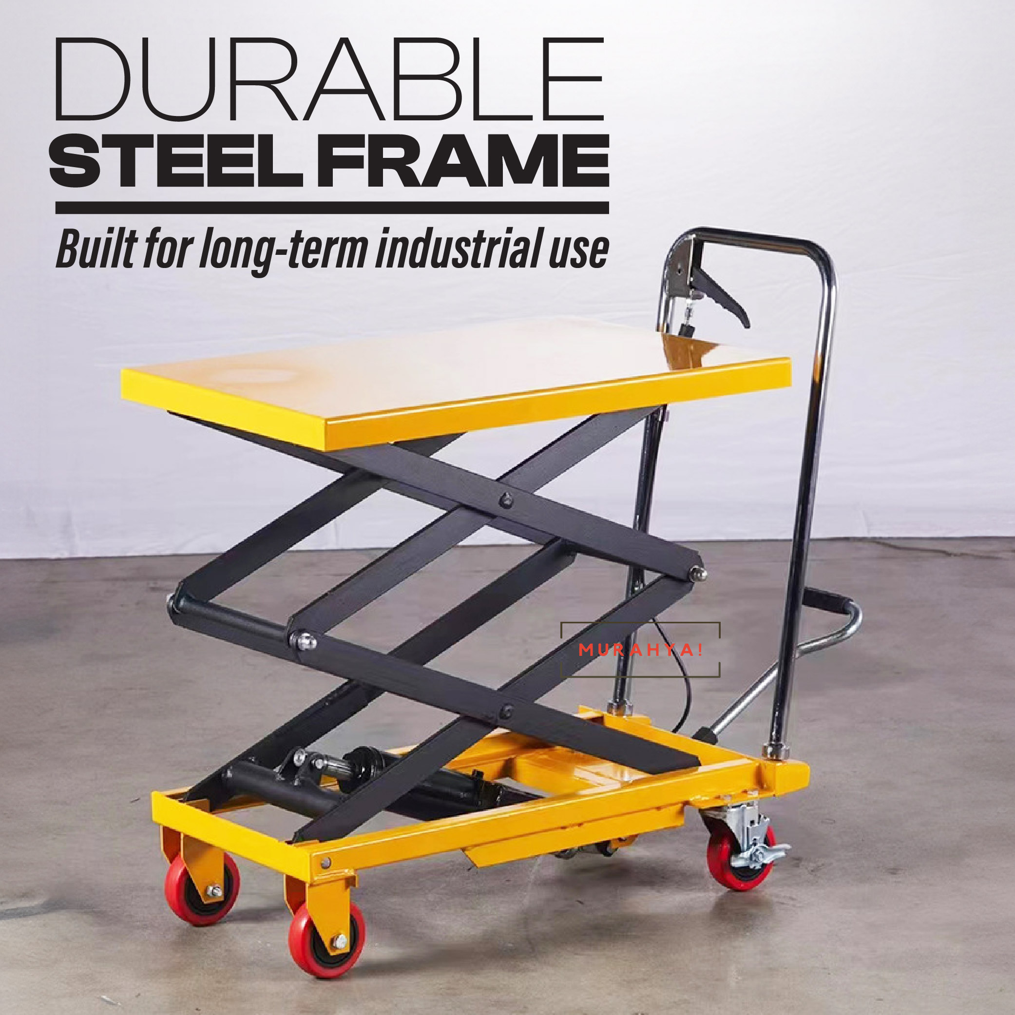Heavy Duty Hydraulic Trolley Lifting Trolley Table Truck Troli Angkat ...