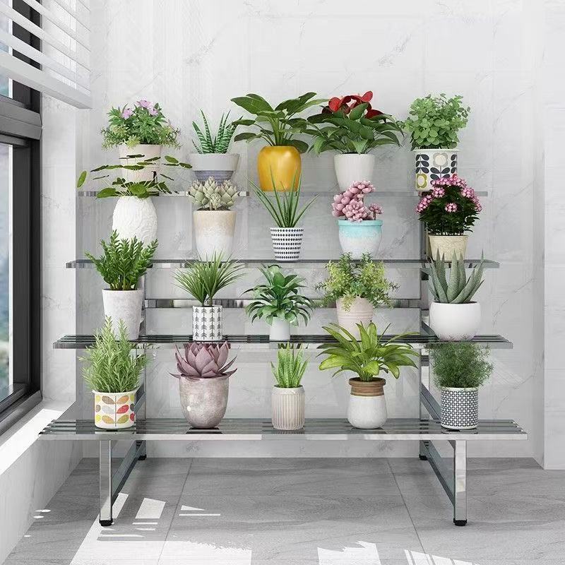 Stainless Steel Stand Flower Stand Garden Rack Ladder Rack Outdoor Rak ...