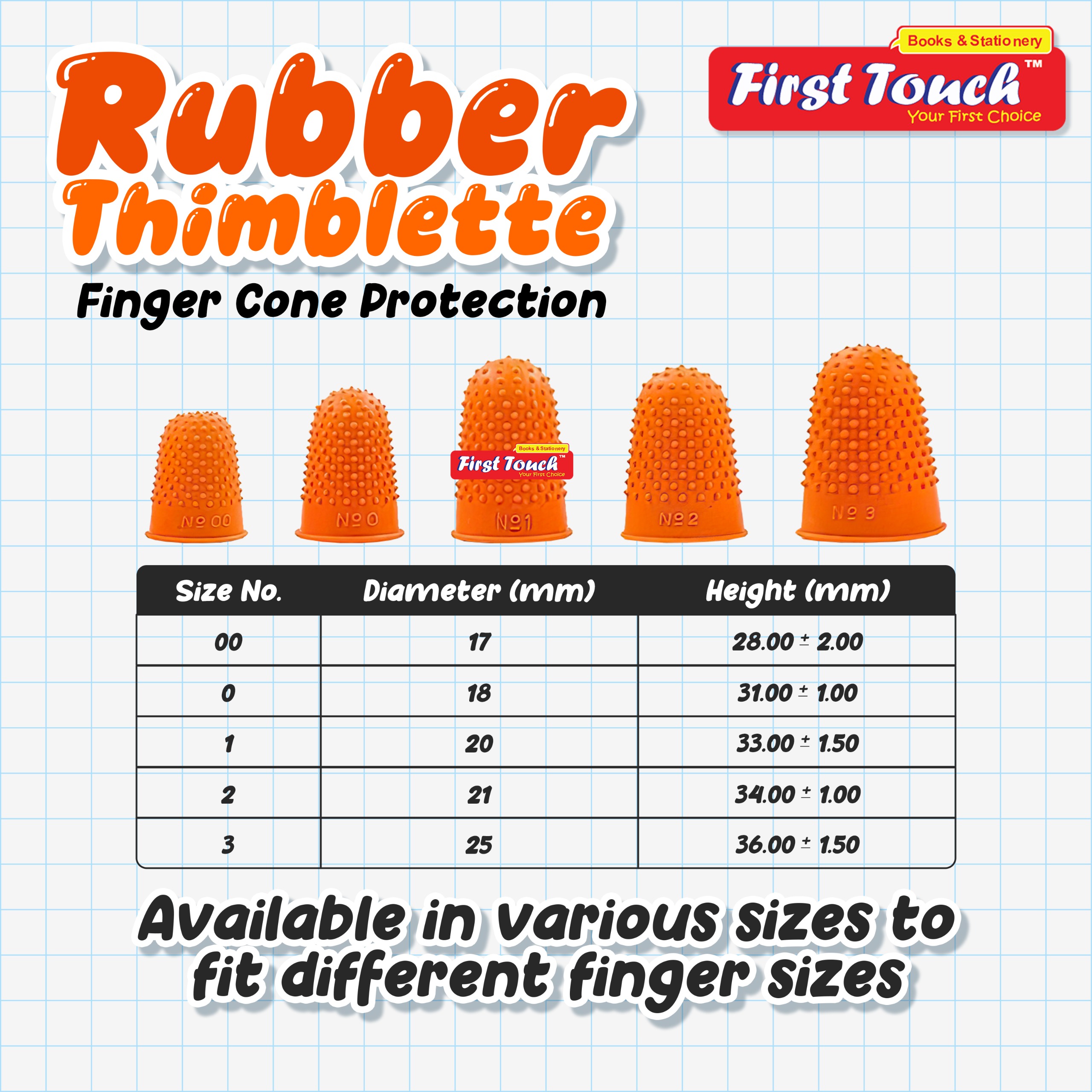 Yosogo Finger Cones Rubber Protect Finger 1pcs / 5pcs Thimblettes ...