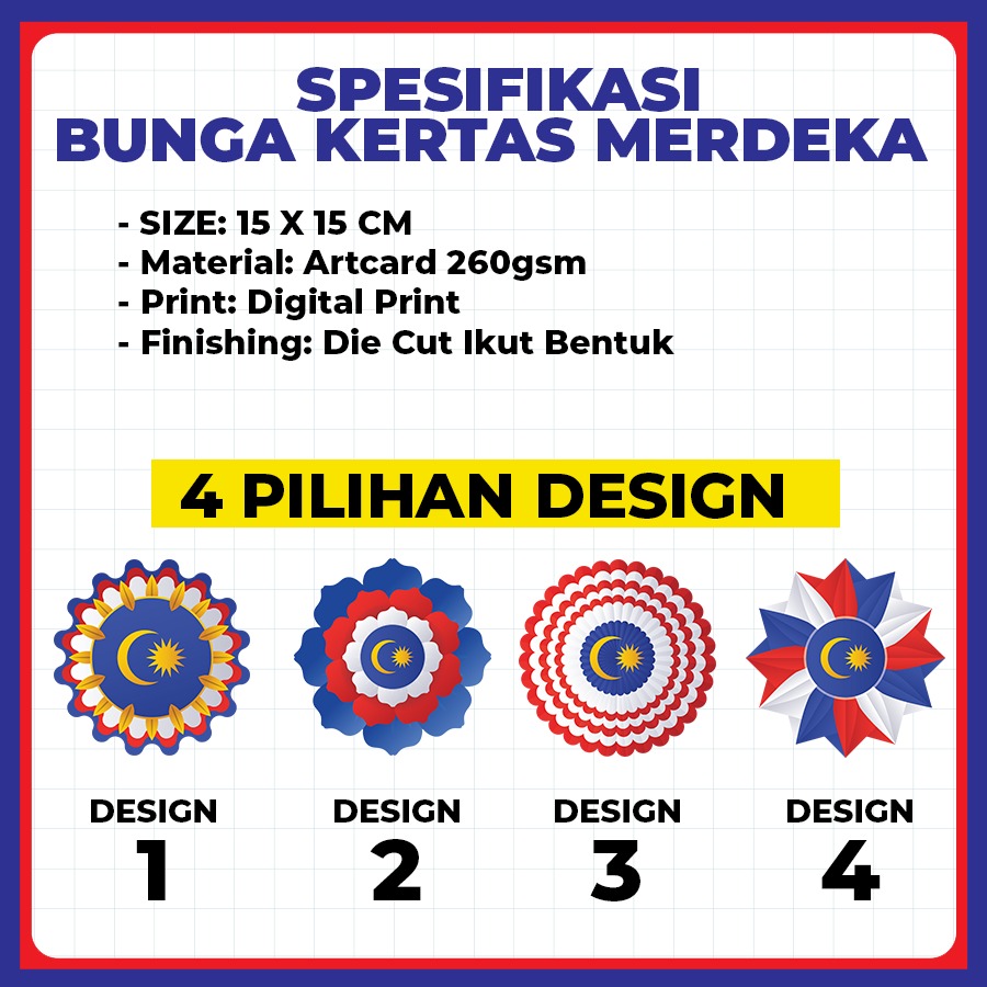 Bunga Kertas Hiasan Merdeka Kelas Sambutan Hari Kemerdekaan Malaysia ke ...