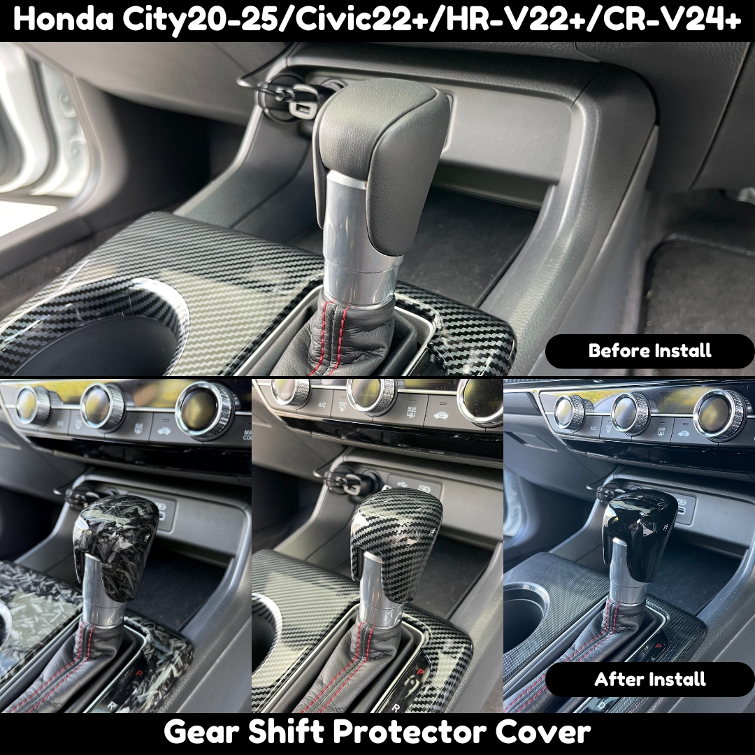 Honda City Gn2 20-25/Civic FE 22-25/HRV RV 22-25/CRV G6 24+ Gear Shift Cover/Gear Knob Protector ...