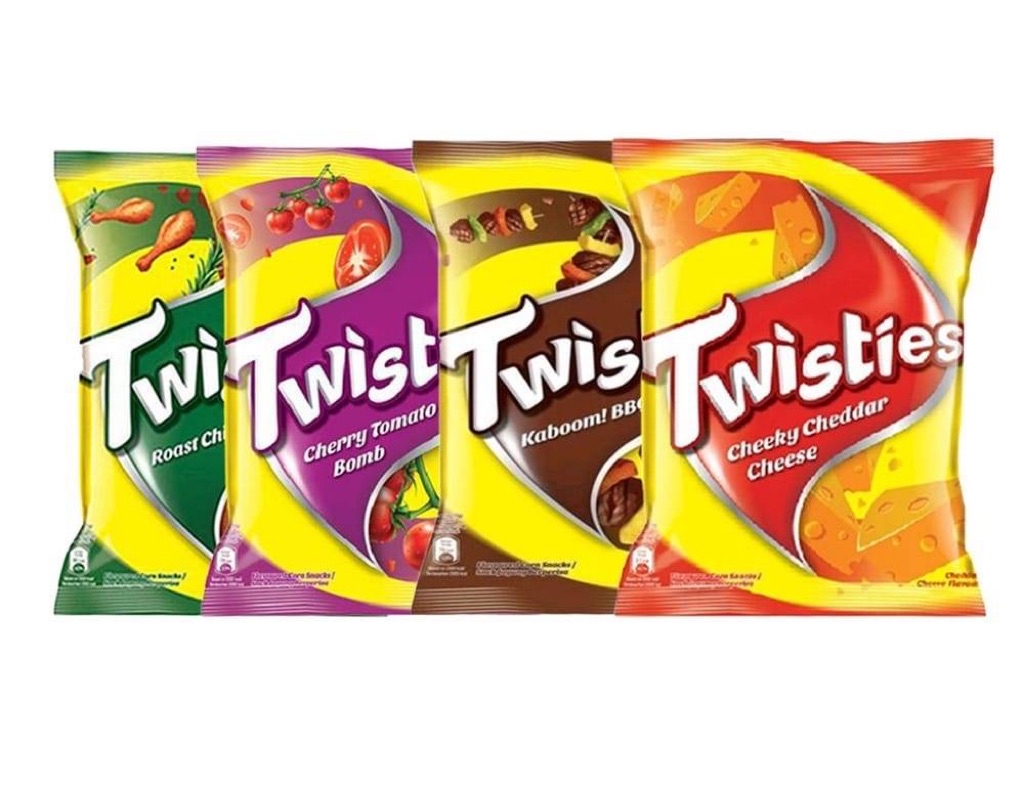 60G TWISTIES ( BBQ / CHEESE / TOMATO / CHICKEN ) | Shopee Malaysia