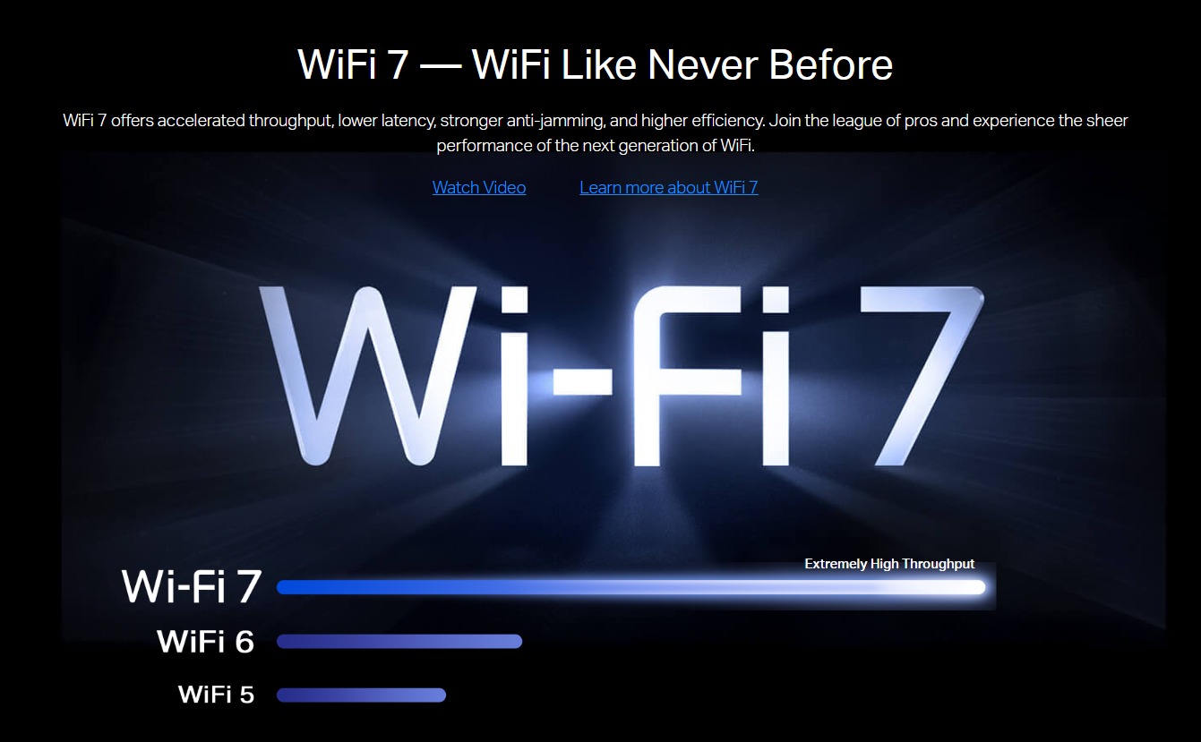 TP-Link Archer BE805 Router BE19000 Tri Band WiFi 7 10G x2 1G x4 MU-MIMO Support UniFi Maxis ...