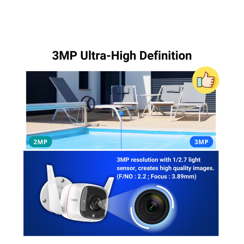 TP-Link Tapo C310 Outdoor CCTV – 2K HD WiFi Camera, AI Motion Detection, Night Vision, IP66 ...