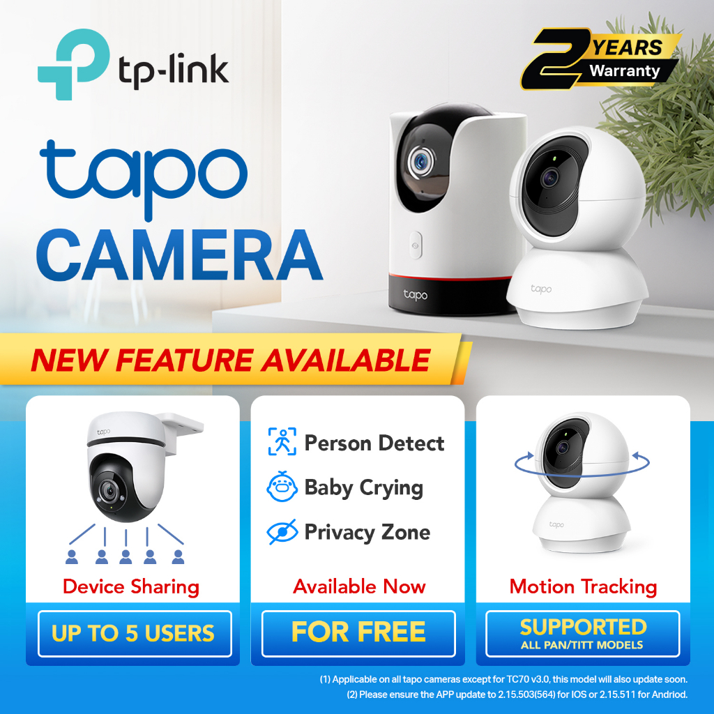 【SIRIM】TP-Link Tapo TC70 Indoor WiFi CCTV – 1080p Smart Camera, AI ...