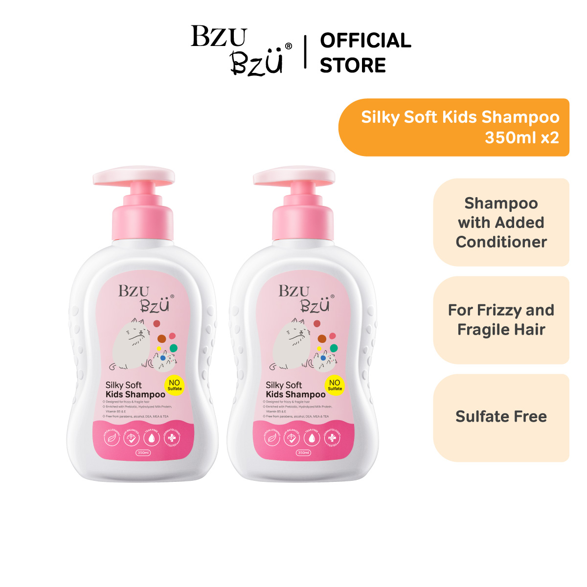 BZU BZU Silky Soft Kids Shampoo Bundle Deals (350ml) | Shopee Malaysia
