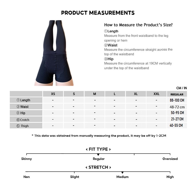 KL Women Waist 48-72cm Legging Stocking Medium Thick Not Transparent ...