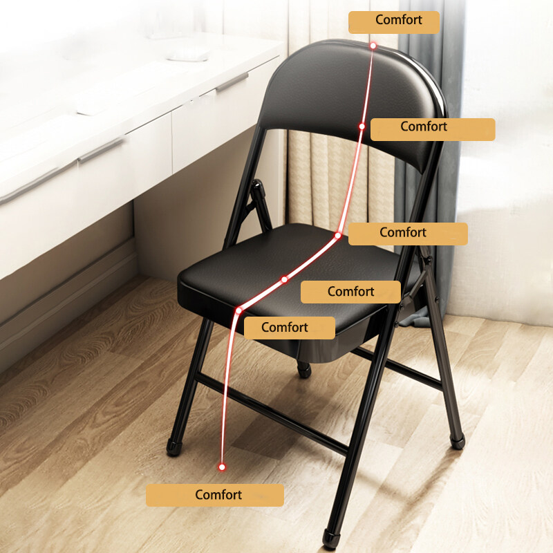 【No installation】 Foldable Chair With Cushion Negotiation Chair ...