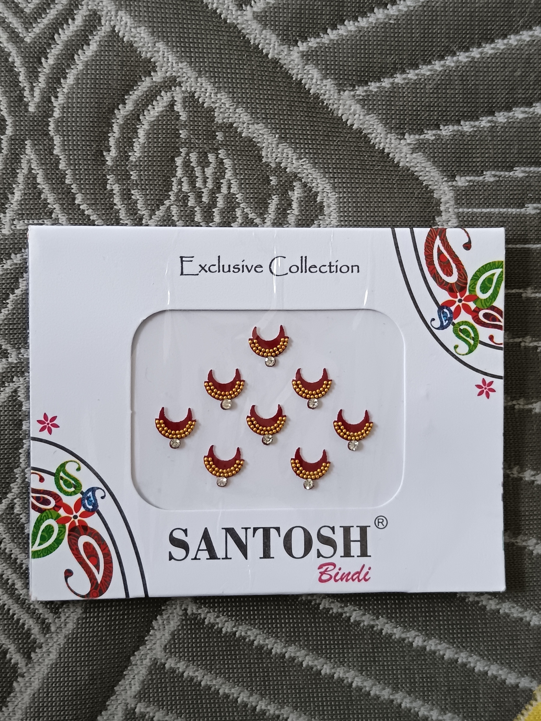 Fancy White Stone Design Indian Sticker Pottu Forehead Bindi Potu Wear ...