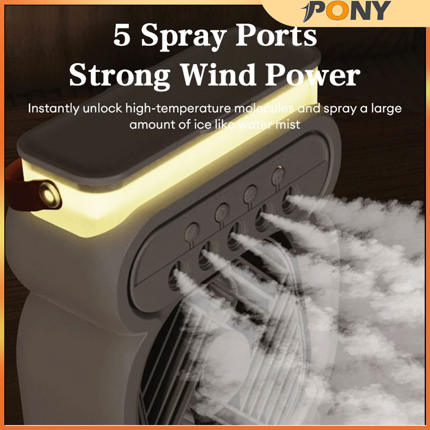 PONY-Portable air conditioner USB Fan air cooler Fan Aircond Humidifier ...
