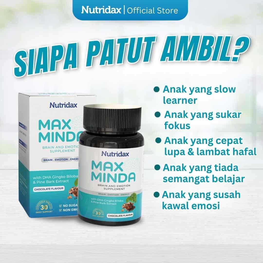 [100% ORIGINAL] NUTRIDAX MAX FOCUS MAX MINDA BRAIN AND EMOTION SUPPLEMENT CHOCOLATE FLAVOUR ...