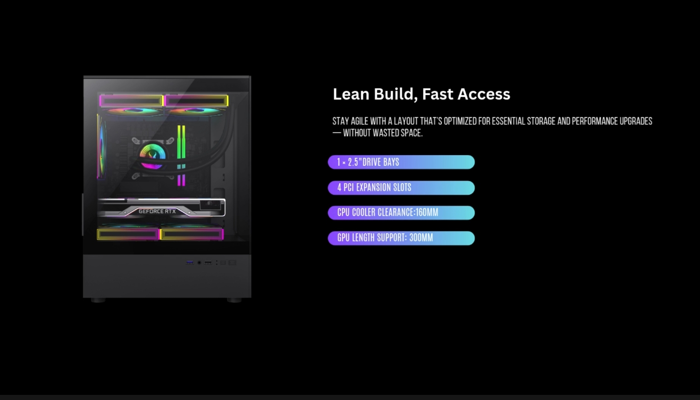 INVASION M-ATX S-1000 TG GAMING CASE WITH 4 PCI EXPANSION SLOTS - PC ...