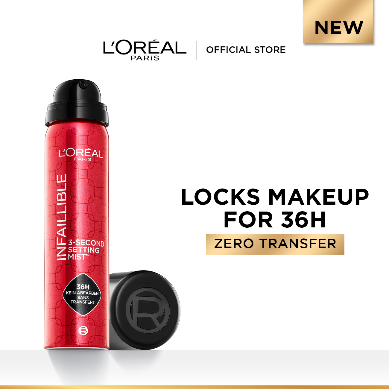 L'Oreal Paris Infaillable 3second Face Setting Mist Spray 36H Locks In ...