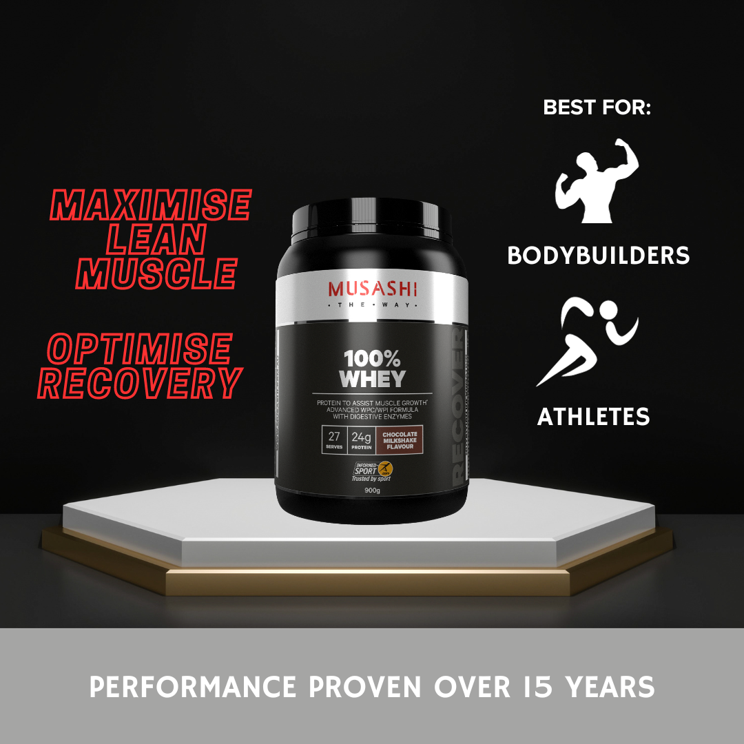 (Exp 11/25) MUSASHI 100% Whey Protein Powder for Lean Muscle & Optimize ...