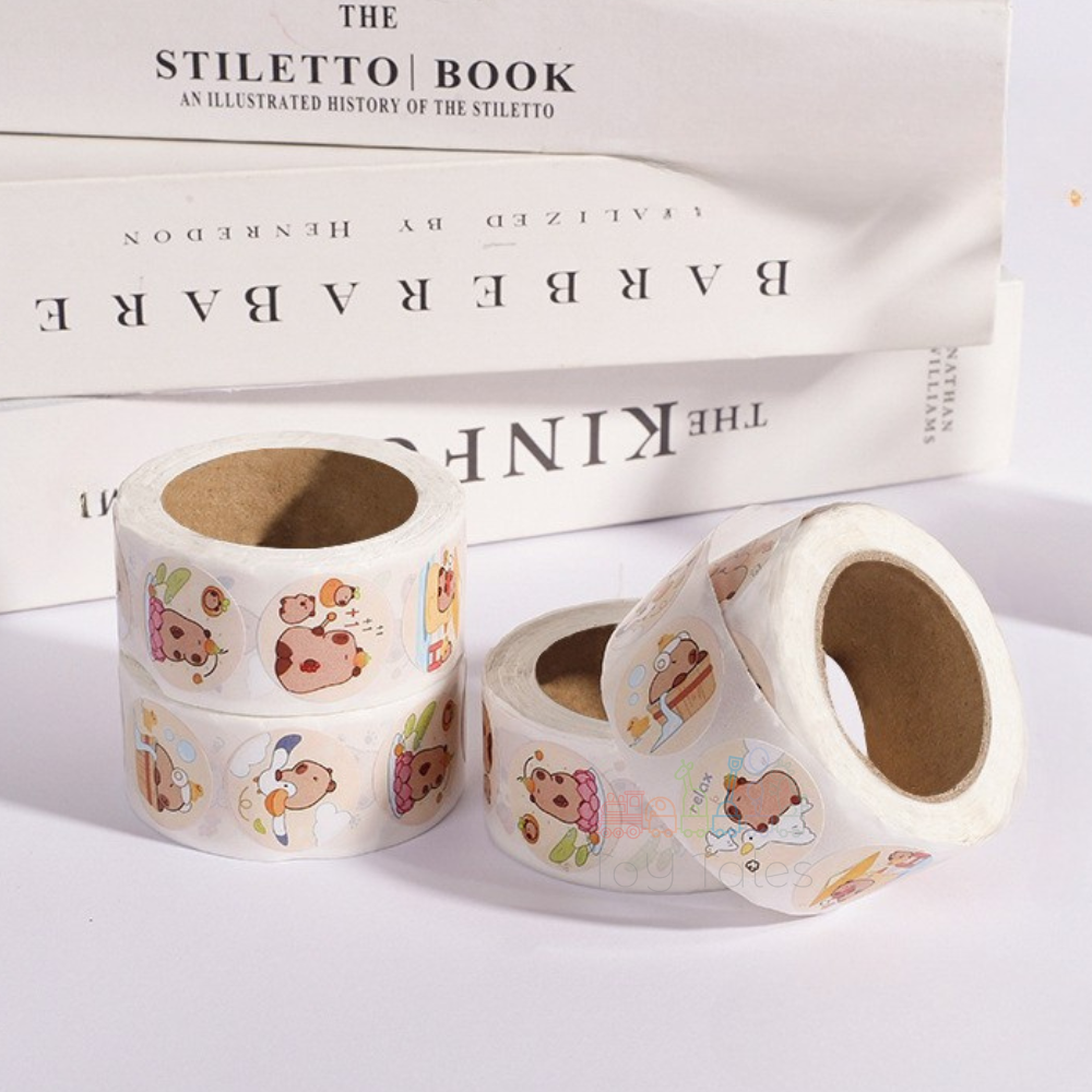 ToyTales 🍭 CAPYBARA STICKER [ Roll ] Capybara Kapibara Tape Stiker ...