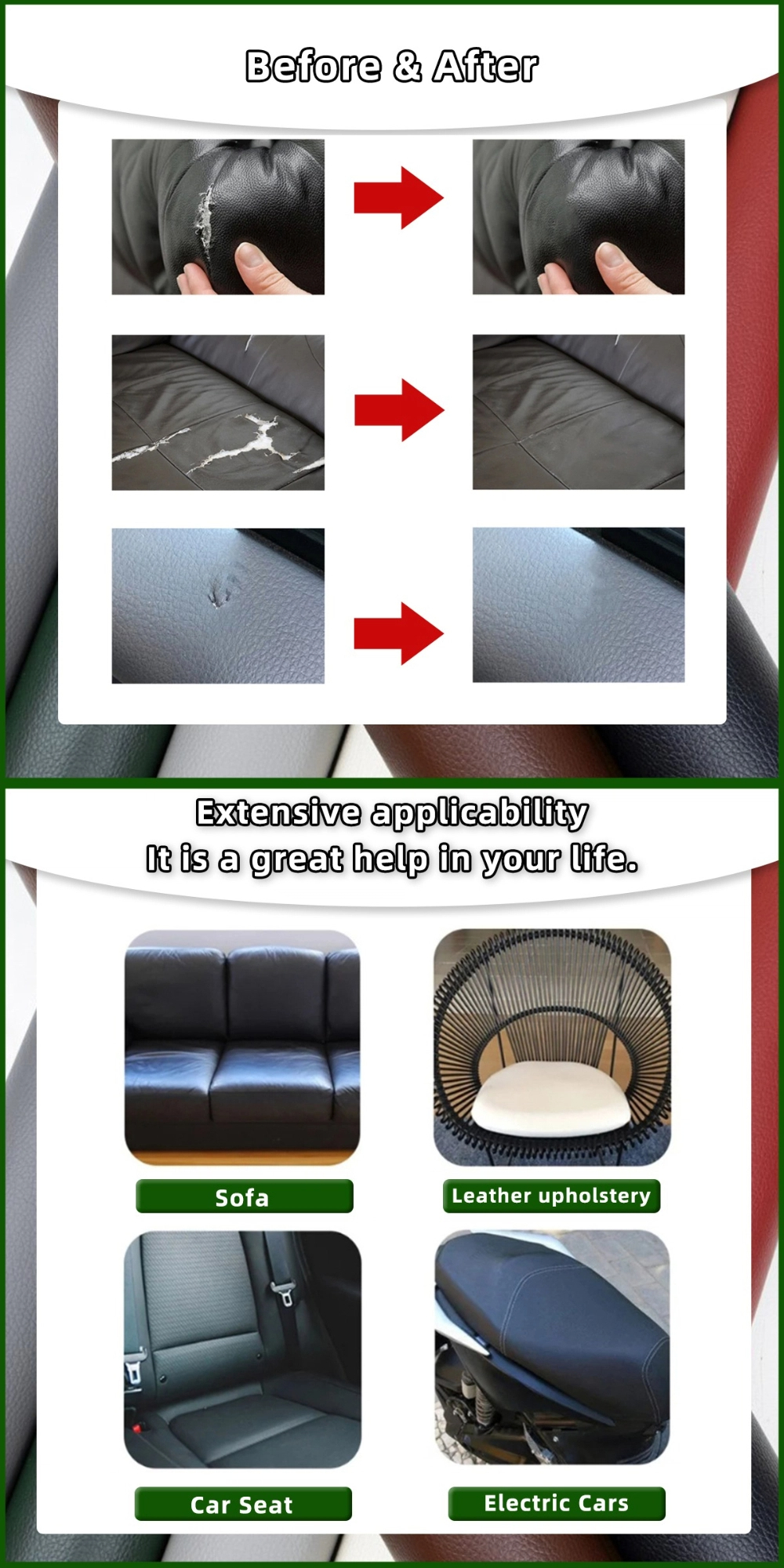 [Ready stock] sofa sticker cover leather leather tape for sofa leather ...