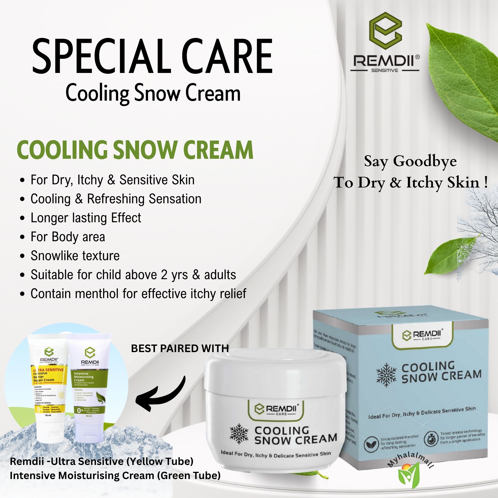 Remdii Cooling Cream 30gm Itchy Skin, Eczema, Sensitive Skin, Rashes ...