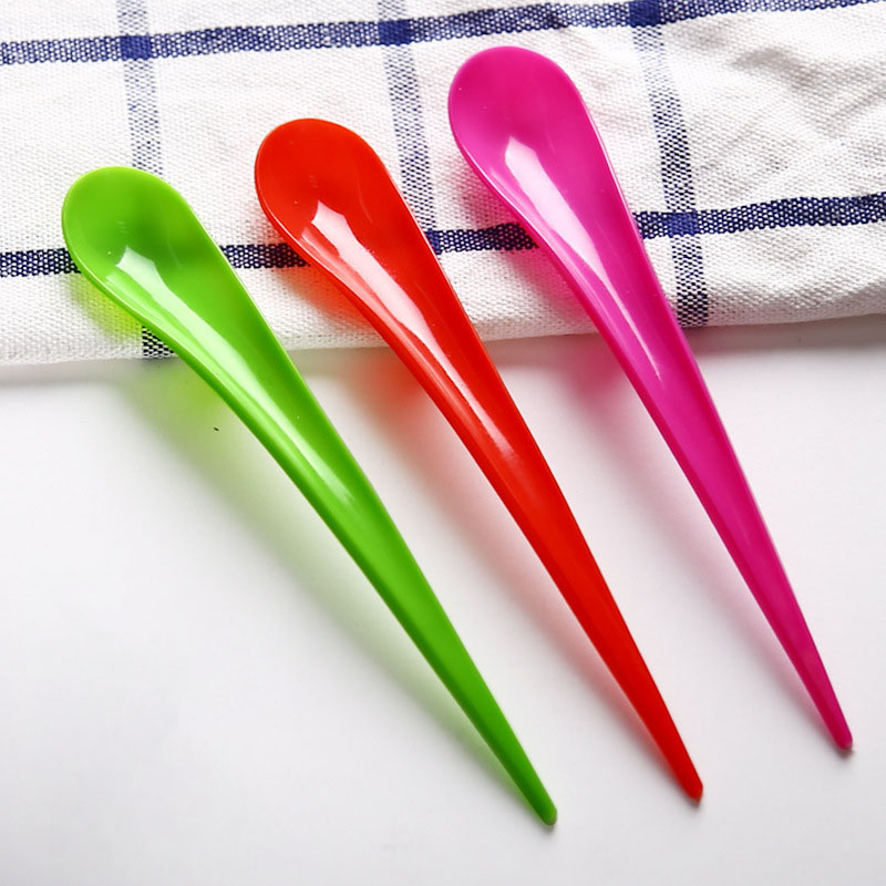 50Pcs Colored Plastic Spoon Dessert Food Special spoon Yogurt Ice Cream ...