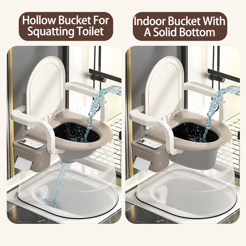 Portable Elderly Toilet Bowl Pregnant Women Adult Home Indoor Room ...