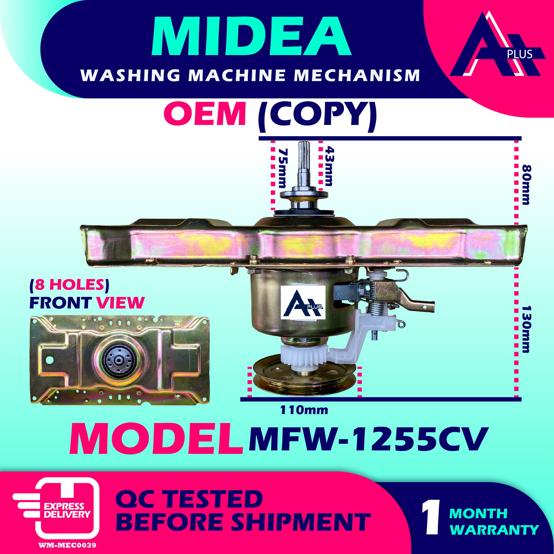 MFW-1255CV MIDEA Washing Machine Mechanism GEARBOX | Shopee Malaysia