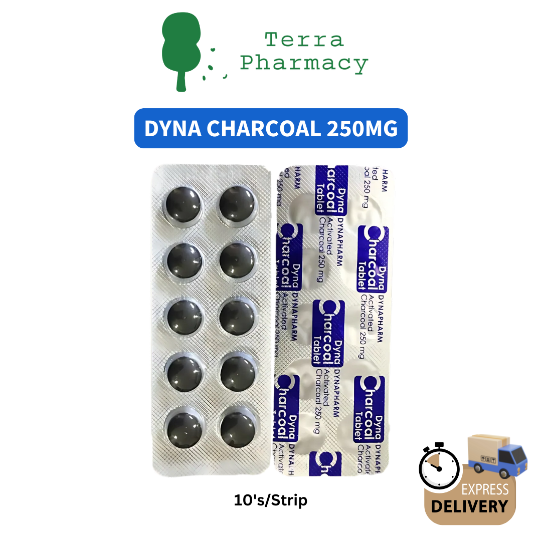 DYNA Charcoal Tablets 250mg 10's/Strip | Shopee Malaysia