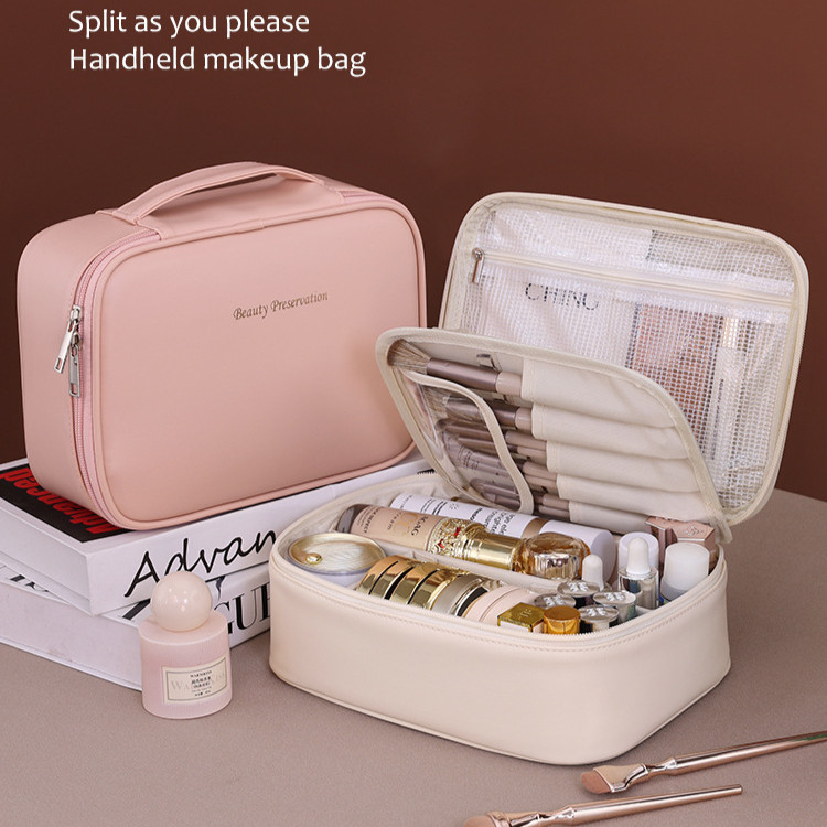 3 In 1 Multifunctional Partition Makeup Bag Beg Makeup Travel Besar ...