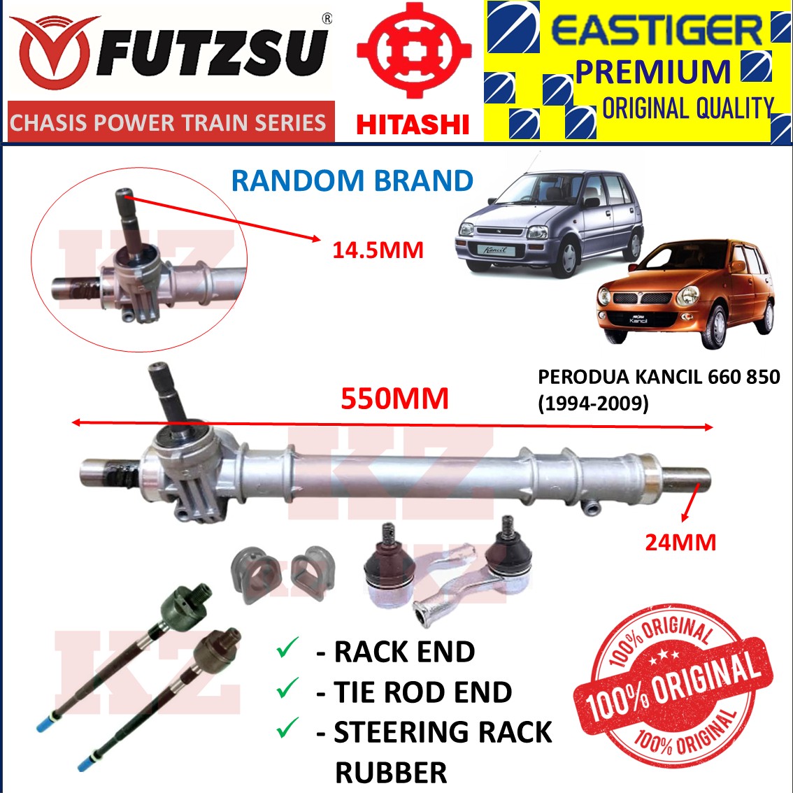 PERODUA KANCIL 660 850 NO POWER STEERING RACK | Shopee Malaysia