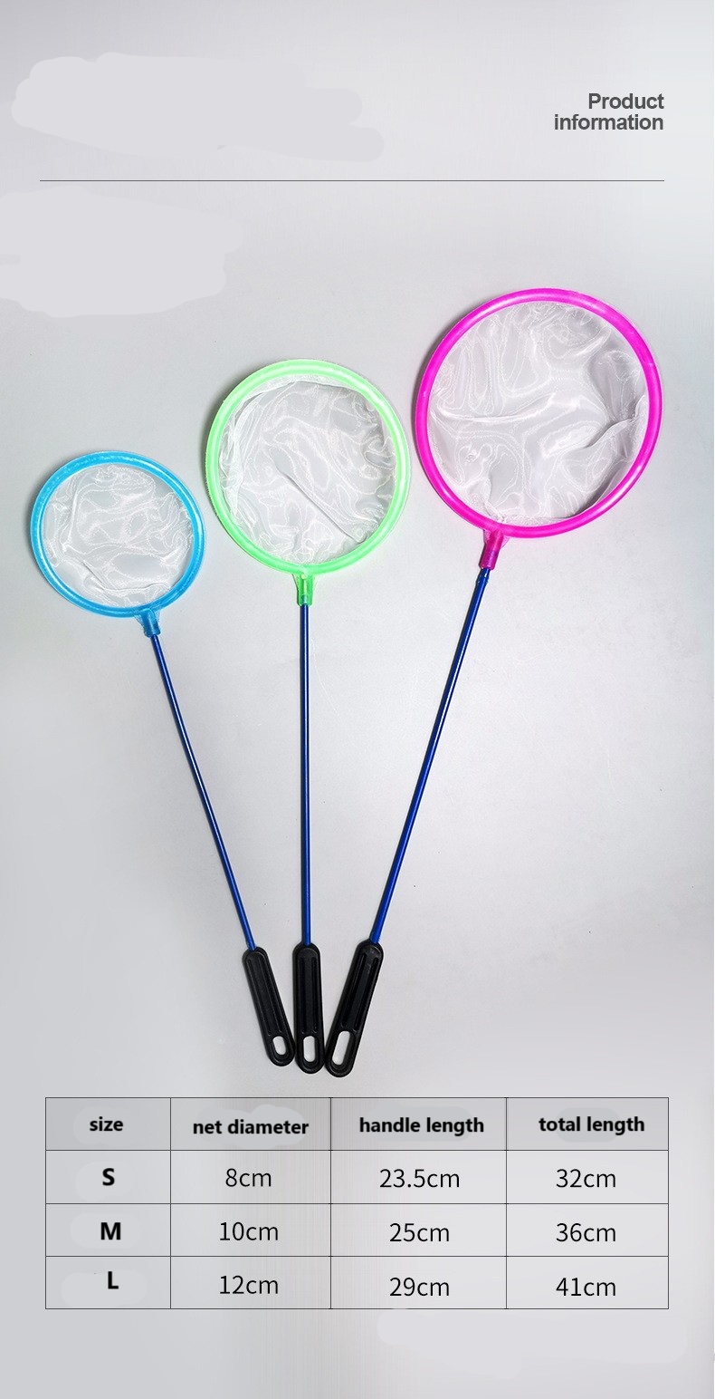 Aquarium fish net catcher tool 3 color available randomly pick, S/M/L ...