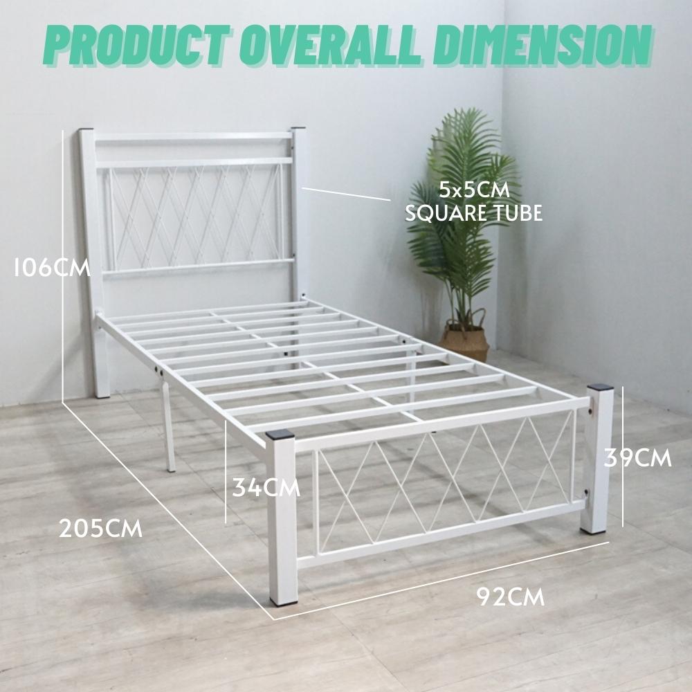 Furniture Mart ELSA single metal bed frame / katil single / katil ...