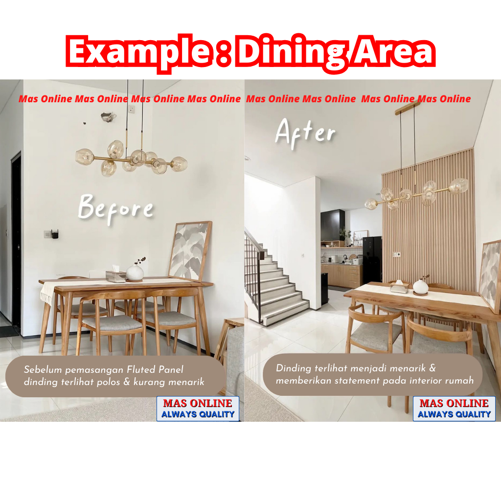 Panel Dinding WPC Fluted wall panel (Round) WPC wall panel Fluted Panel ...