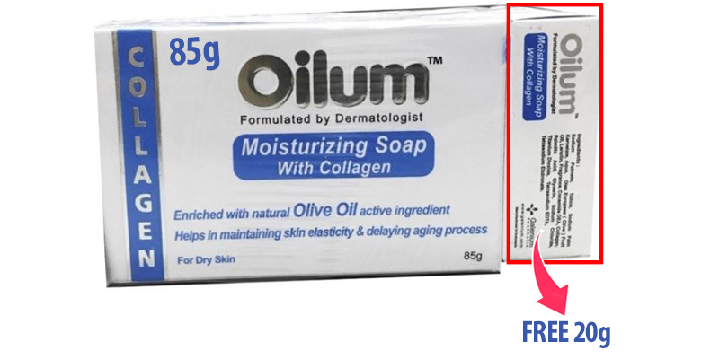 Oilum Collagen Moisturizing Soap Bar (85g FREE 20g / PACK OF 3) Exp ...