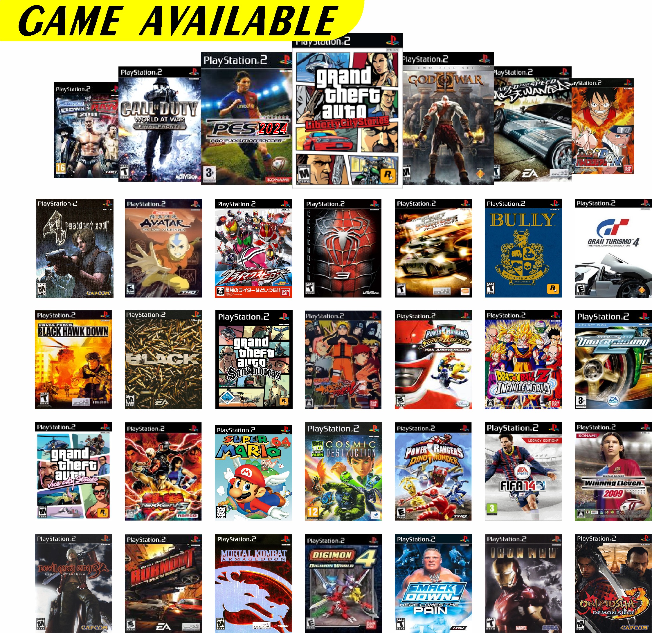 PS2 FMCB FULL SET + 180 GAMES + 500GB HDD + 2 CONTROLLER + 64MB MEMORY ...