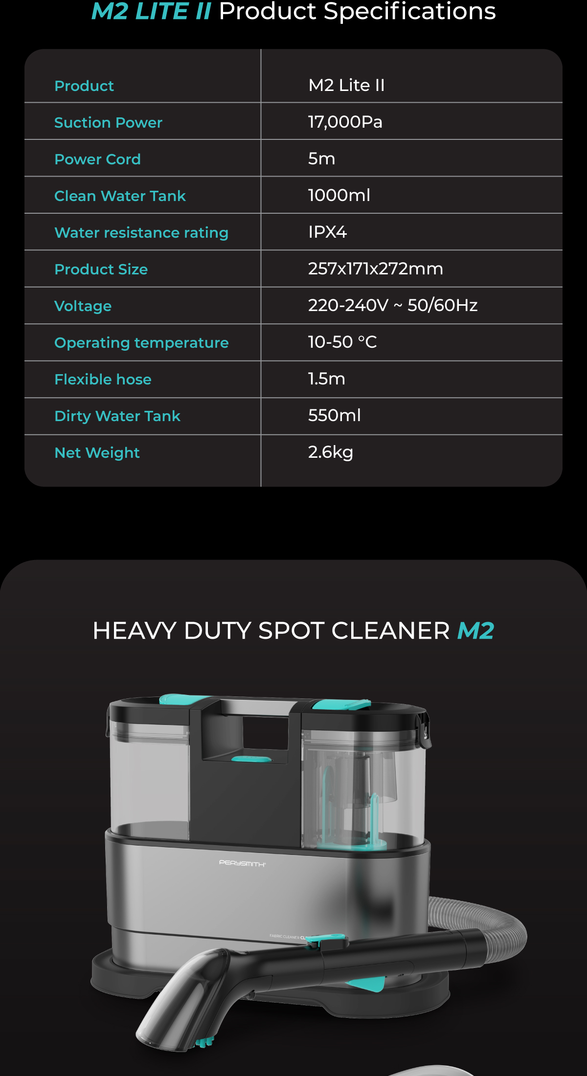 PerySmith M2 Lite II / M2 / M2 Pro Spot Cleaner CleanPro Series ...