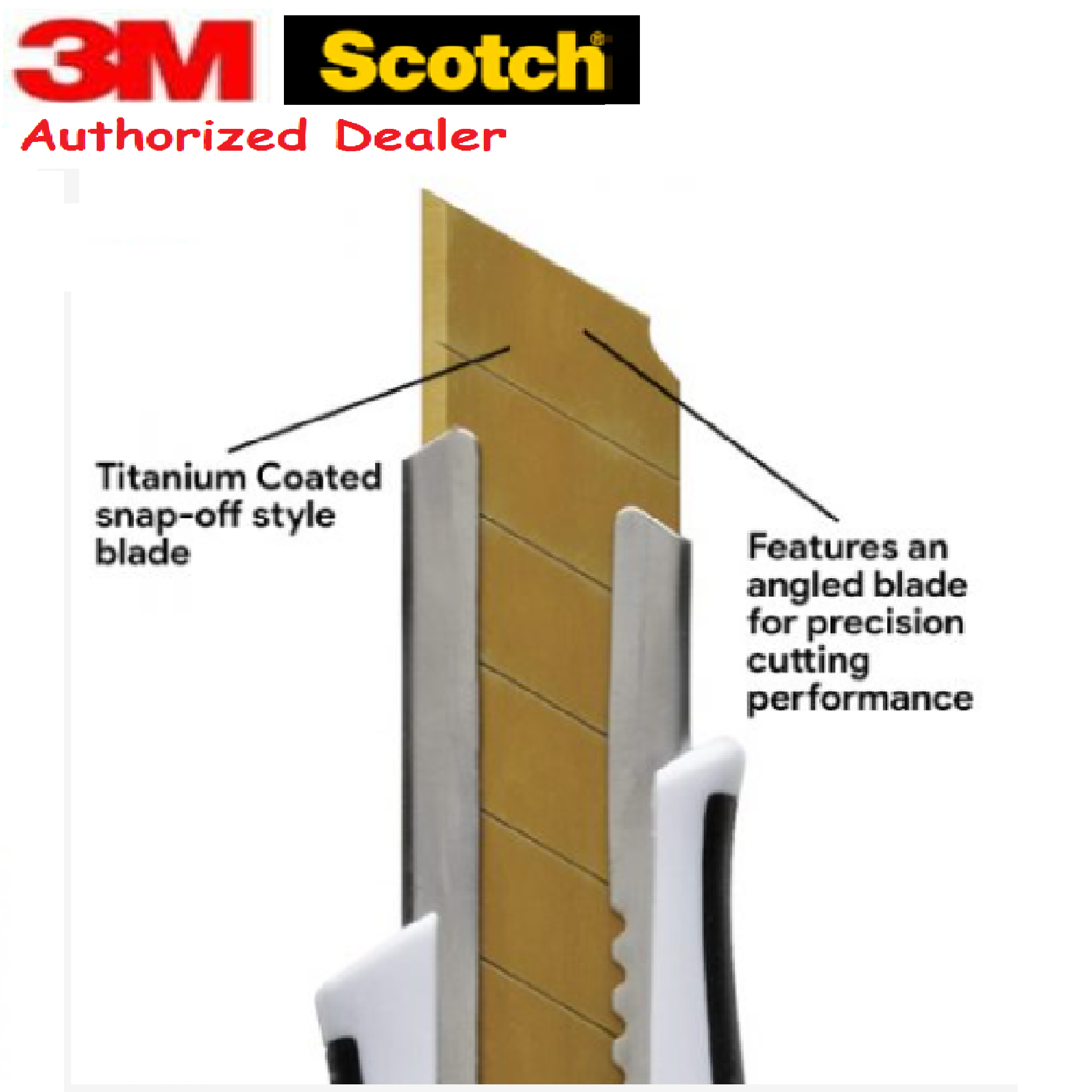 3M Scotch Precision Titanium Utility Cutter Knife Blade - Home Office ...