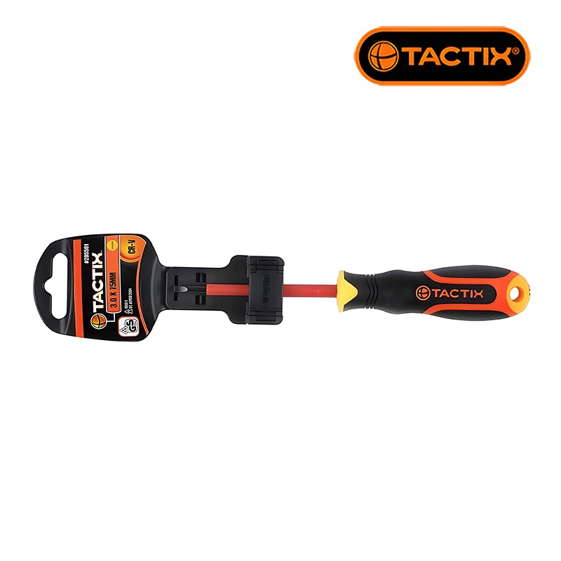 TACTIX 205503 Insulated Slot Screwdriver 4.0 x 100MM | Shopee Malaysia
