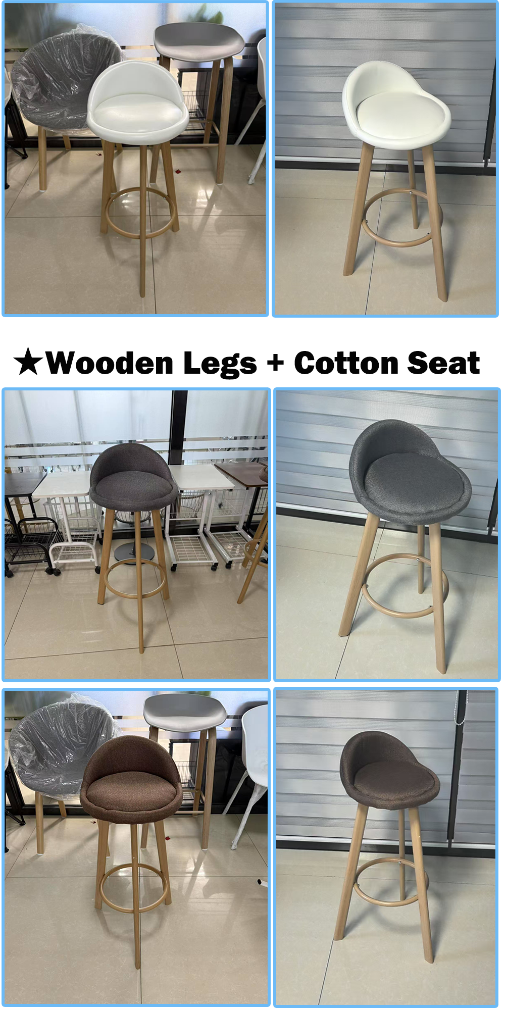 𝙍𝙚𝙖𝙙𝙮 𝙎𝙩𝙤𝙘𝙠 Luxurious Iron Bar Stool 72CM Dining Chair Modern High Bar ...