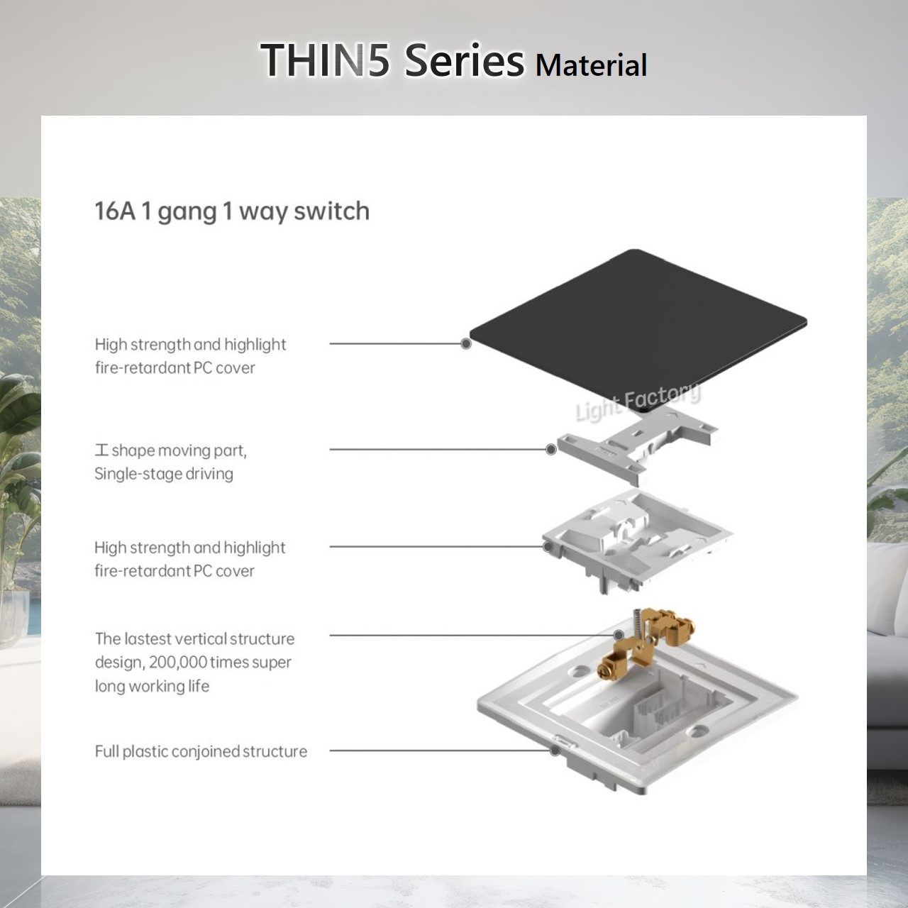 [SIRIM]Retouch THIN 5 Wall Switches &Socket 5mm Ultra Thin Soft Touch 1 ...