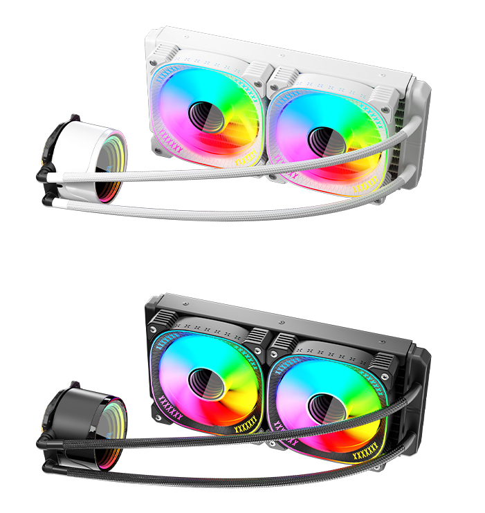 Coolmoon CPU Liquid Cooler ARGB 5V3P Intel AMD Temp Display Radiator ...