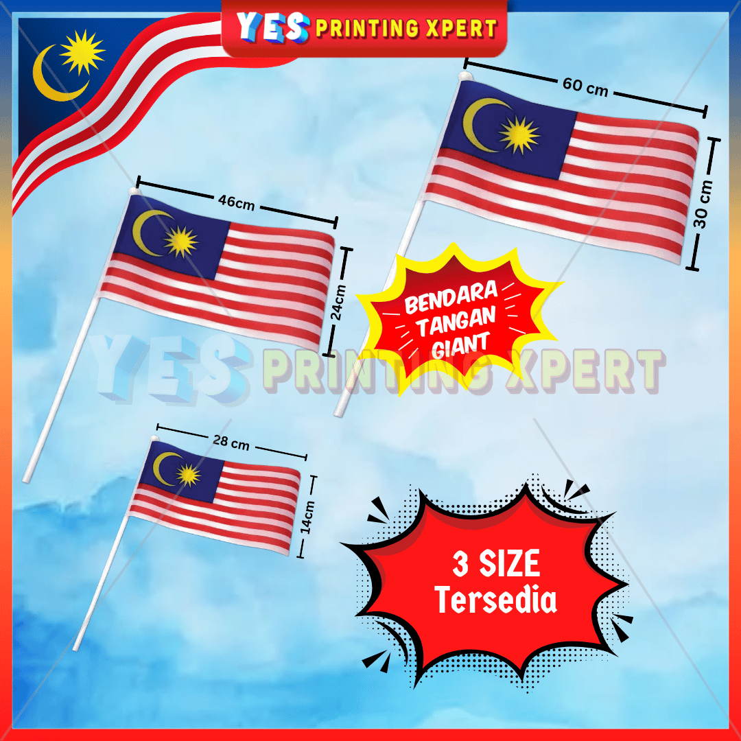SAMBUTAN MERDEKA - BENDERA TANGAN JALUR GEMILANG BENDERA MALAYSIA ...