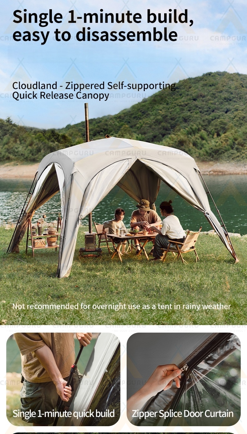 Naturehike Auto Dome Shelter Ti-Black Coating Tent Tarp Flysheet Multi ...