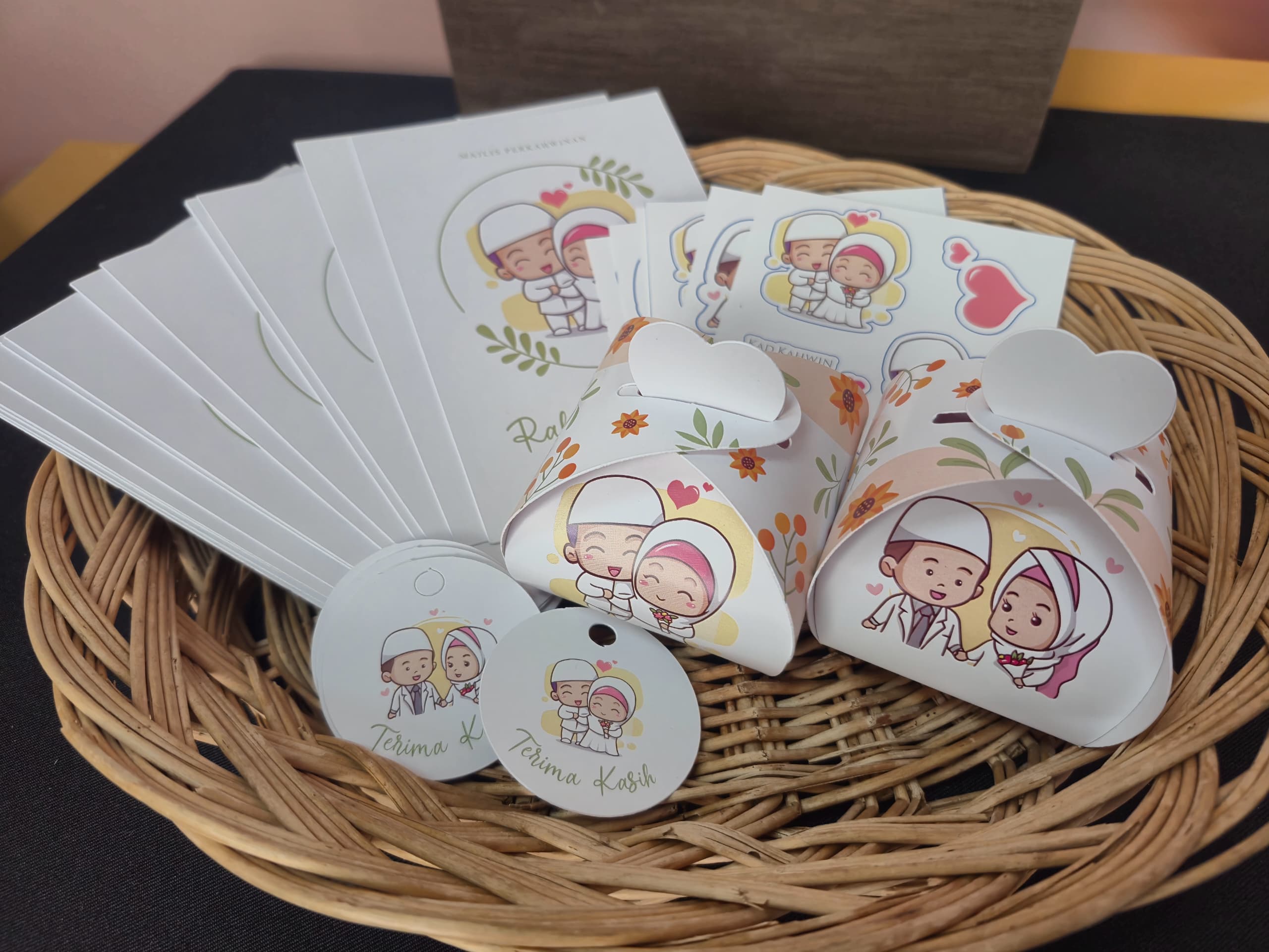 Cinta QQ Kad Kahwin/Wedding Kad/Kartu/Sticker/Gift Box/Thank you Card ...