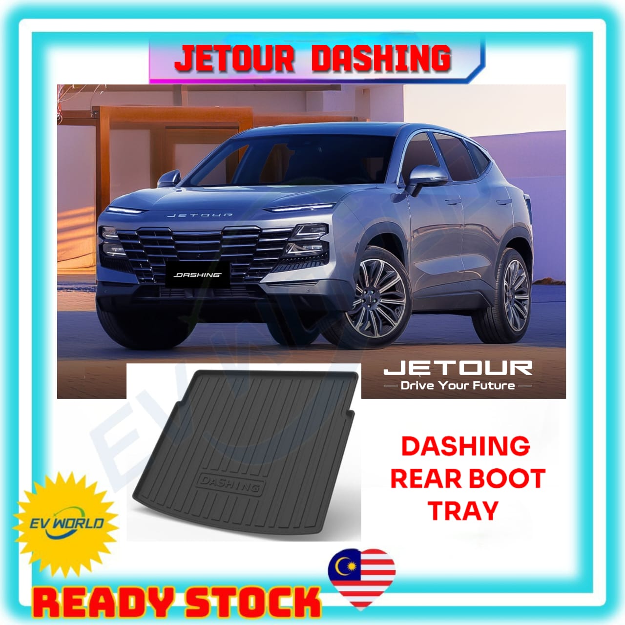 【JT03】JETOUR DASHING TPE Boot Mat Rear Trunk Boot Tray Back Trunk ...